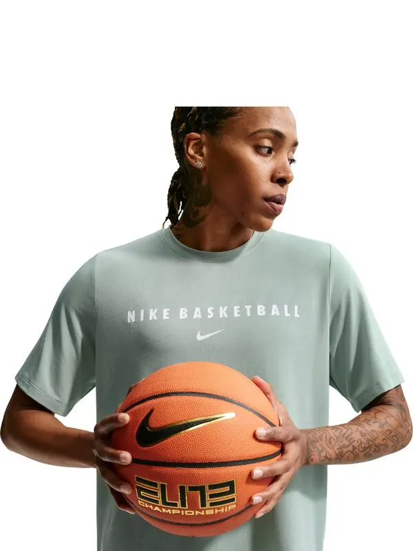 Nike Dri-fit Short-sleeve Warm-up Basketball Top - Green