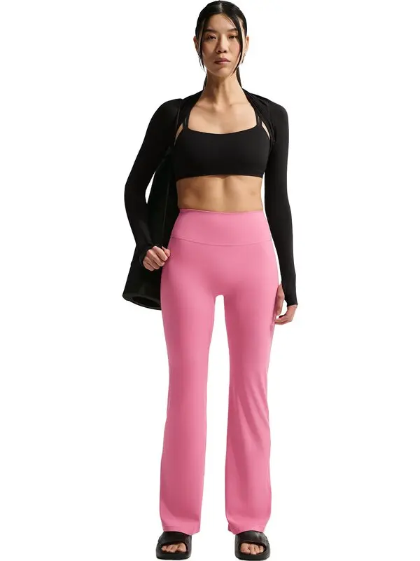 Nike Zenvy High-waisted Flared Leggings - Pink