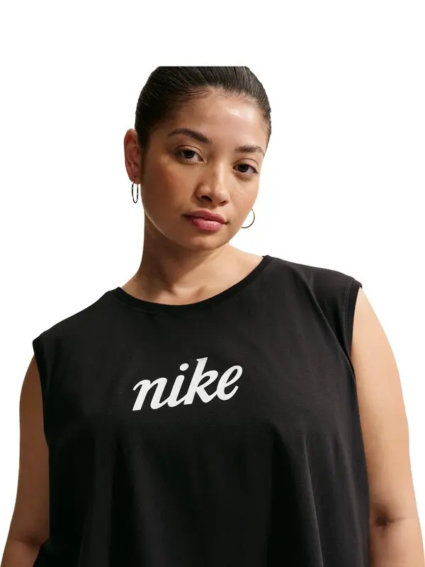 Nike Sportswear Club Loose Cropped Tank Top - Black