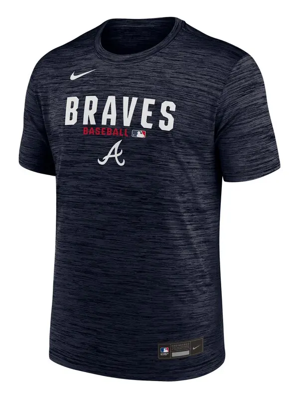 Nike Atlanta Braves Authentic Collection Dri-fit Mlb T-shirt - Blue