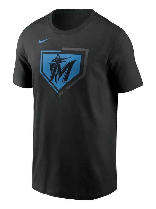 Nike Miami Marlins Icon Mlb T-shirt - Black
