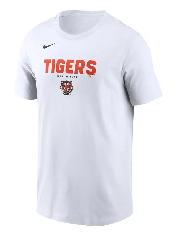 Nike Detroit Tigers Bold Team Name Mlb T-shirt - White
