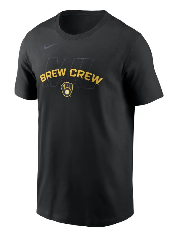 Nike Milwaukee Brewers Fashion Mlb T-shirt - Black