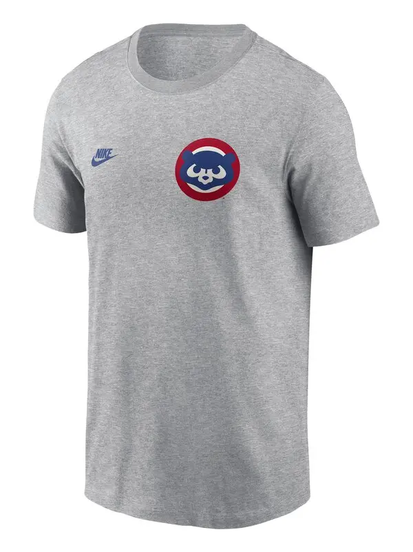 Nike Chicago Cubs Cooperstown 2-hit Large Logo Mlb T-shirt - Grey