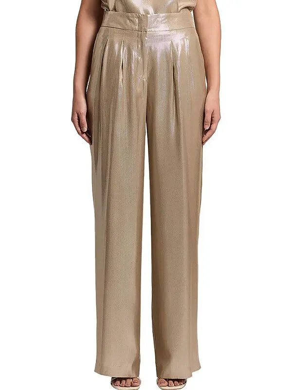 Peserico Pleated Palazzo Trousers - Pearl Beige