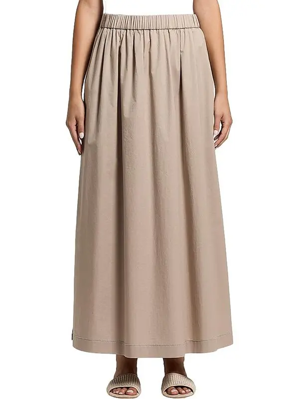 Peserico Elastic Waist Maxi Skirt - Seaside Sand Beige