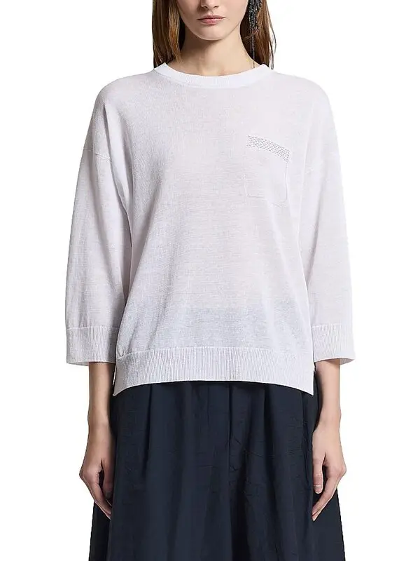 Peserico Linen And Cotton Sweater - Light White