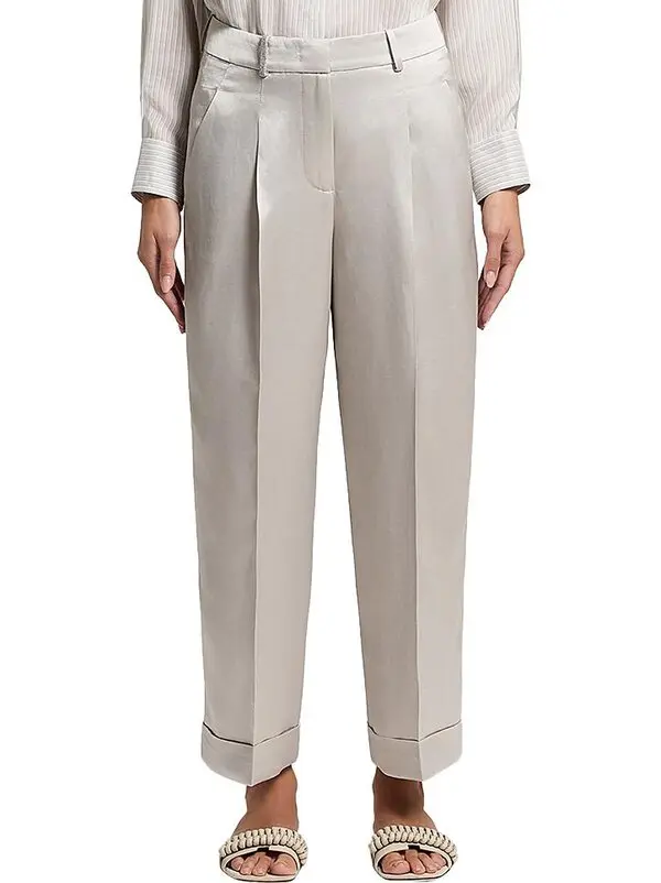Peserico Straight Leg Trousers - Steel