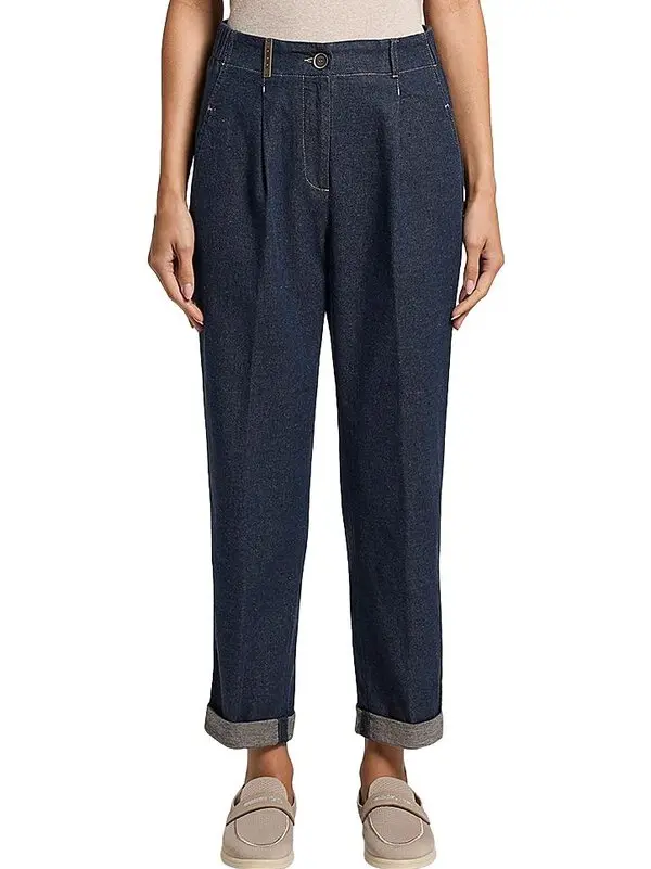 Peserico Single Dart Trousers - Ink