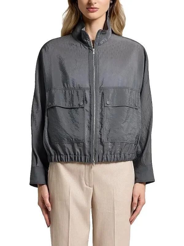 Peserico High Neck Jacket - Aviator Blue