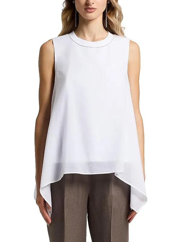 Peserico Sleeveless Top - Natural White