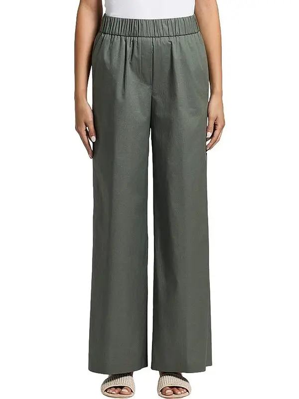 Peserico Elastic Waist Trousers - Eucalyptus Green