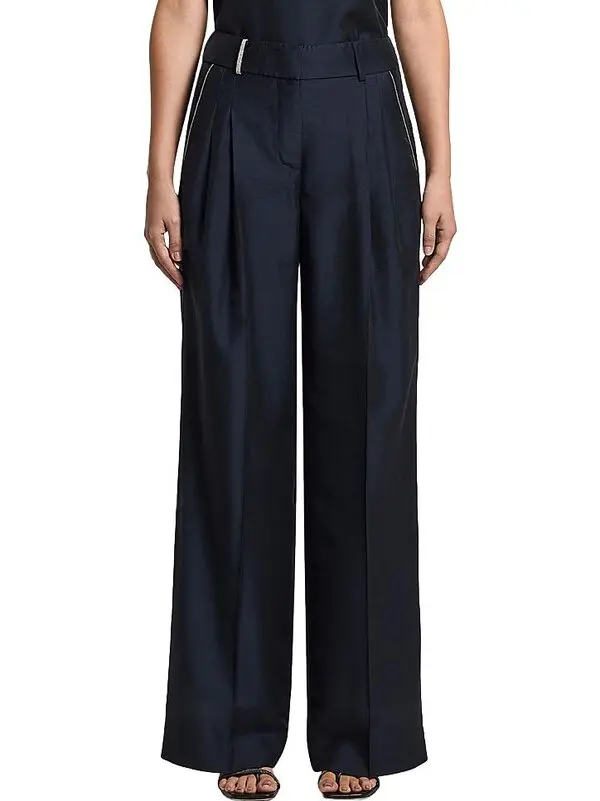 Peserico Double Dart Palazzo Trousers - Ink