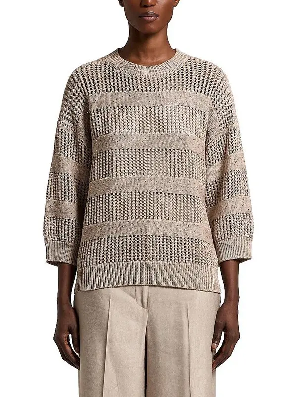 Peserico Cotton-blend Sweater - Seaside Sand Beige