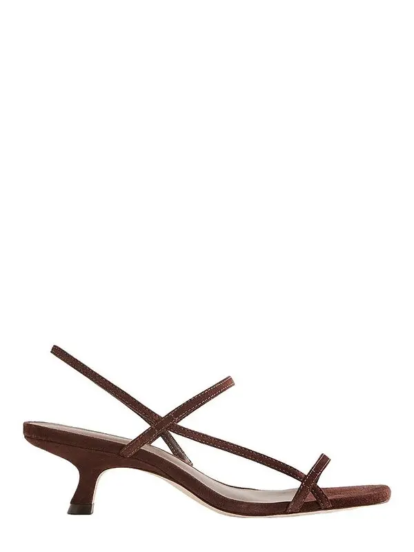 REFORMATION Serenity Bare Sandals - Chocolate Suede