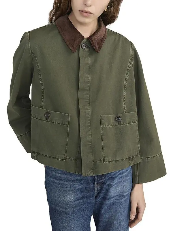 FRAME The Mini Swing Jacket - Military Green