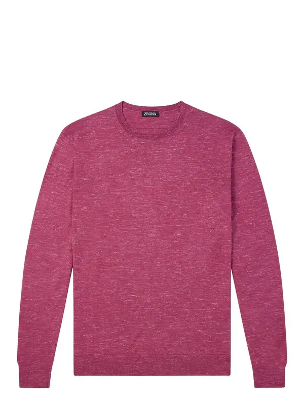 Zegna Silk, Cashmere And Linen-blend Sweater - Pink