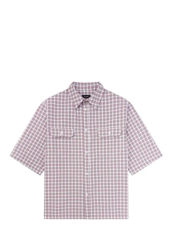 WILLY CHAVARRIA Ss Corcoran Checked Woven Shirt - Red