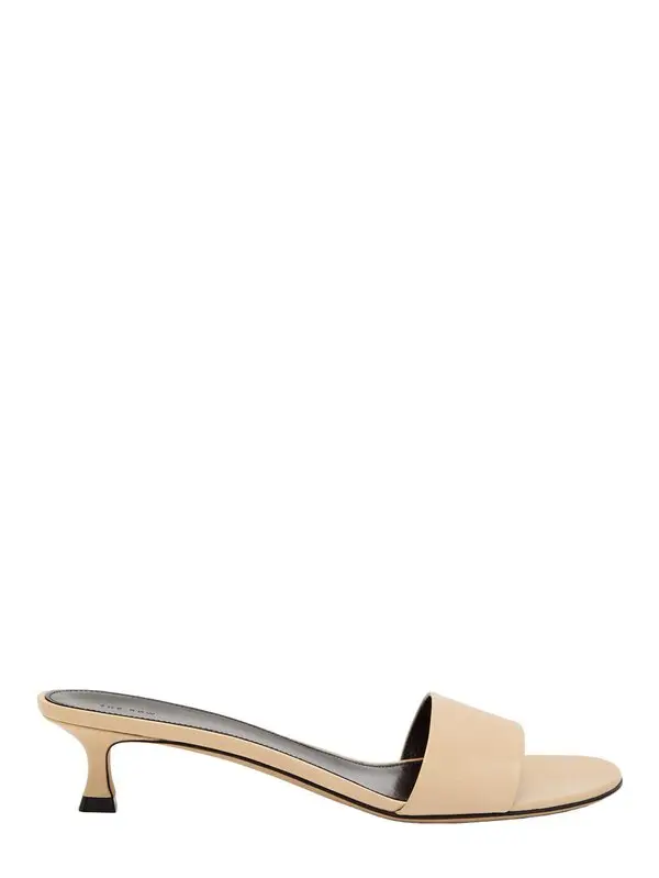 THE ROW Combo 40 Leather Sandals - Cream