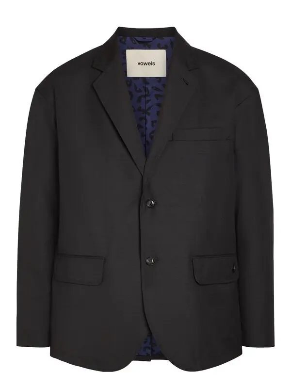 VOWELS Wool And Mohair-blend Blazer - Black