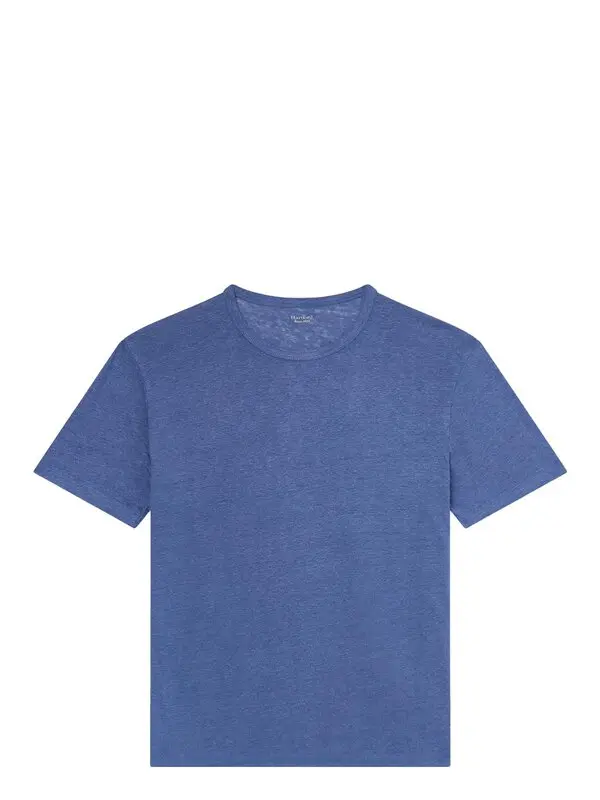 Hartford Linen-jersey T-shirt - Blue