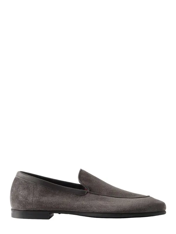 John Lobb Tyne Ii Suede Loafers - Gray