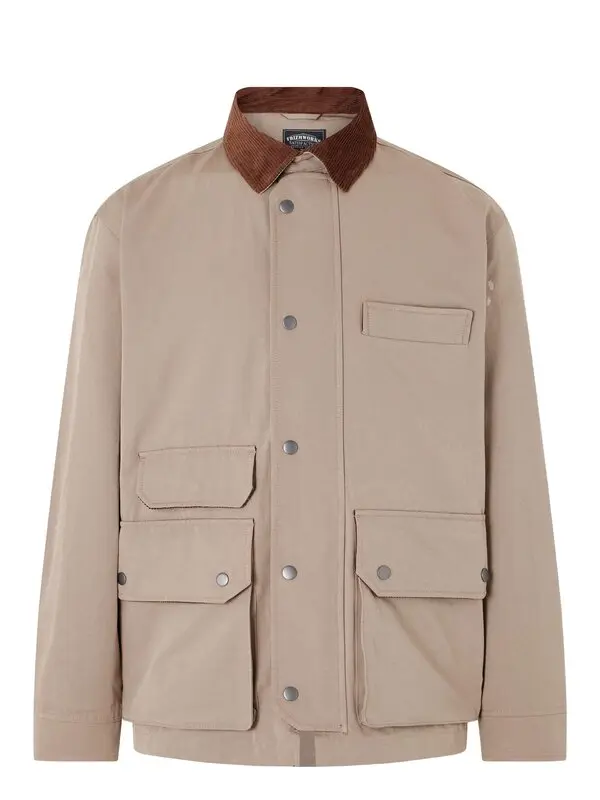 FRIZMWORKS Royal Hunting Corduroy-trimmed Cotton-blend Jacket - Beige