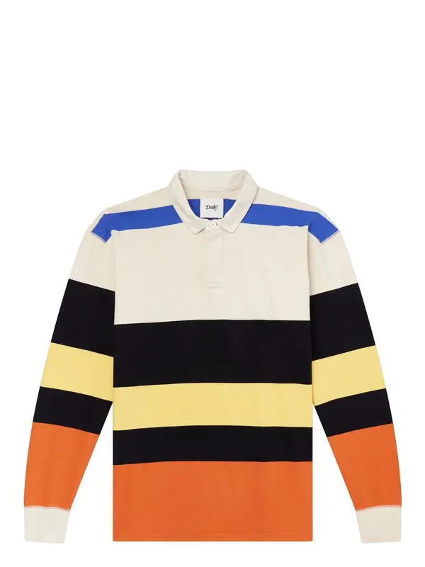 DRAKE'S Striped Cotton-jersey Rugby Shirt - Multi