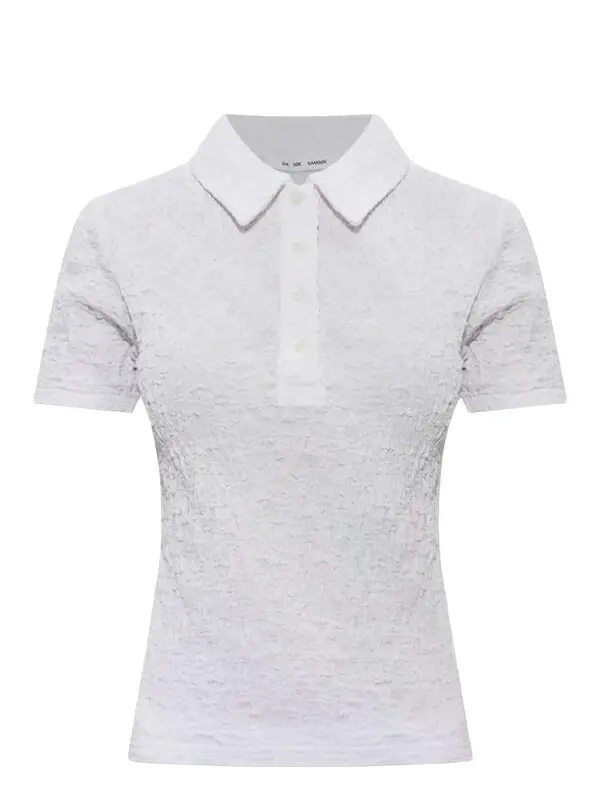 SAMSOE SAMSOE Sadaisy Collared Polo Top - White