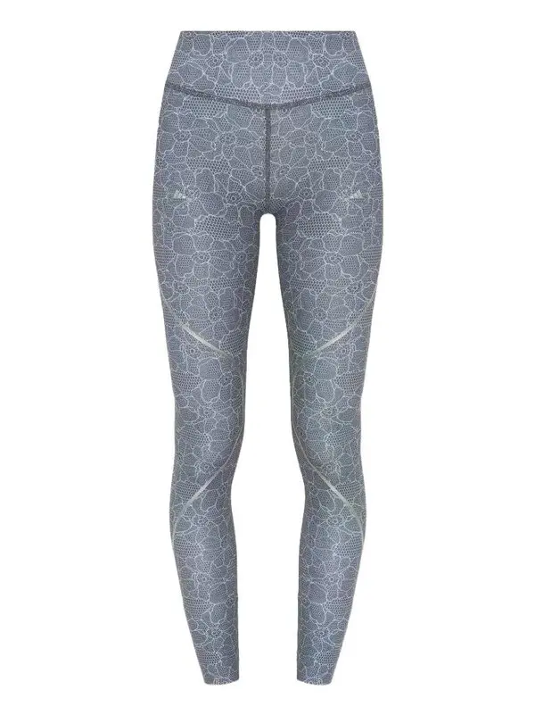 Adidas By Stella McCartney Printed Running Leggings - Grey