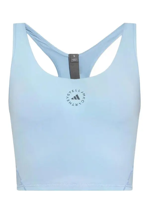 Adidas By Stella McCartney Logo Racerback Tank Top - Blue