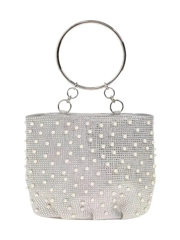 Rodo Faux-pearl Embellished Tote - Silver