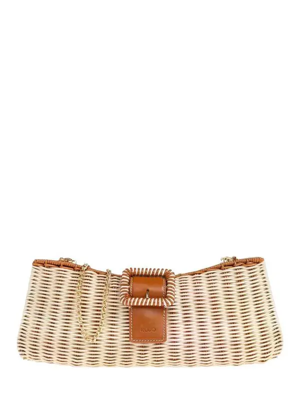 Rodo Buckled Clutch Bag - Neutrals