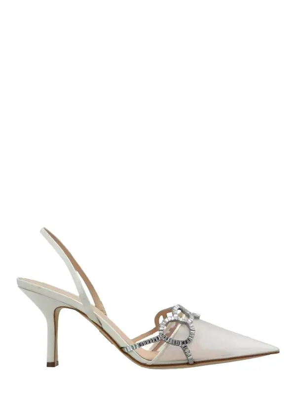 Rodo Embellished Slingback Pumps - White