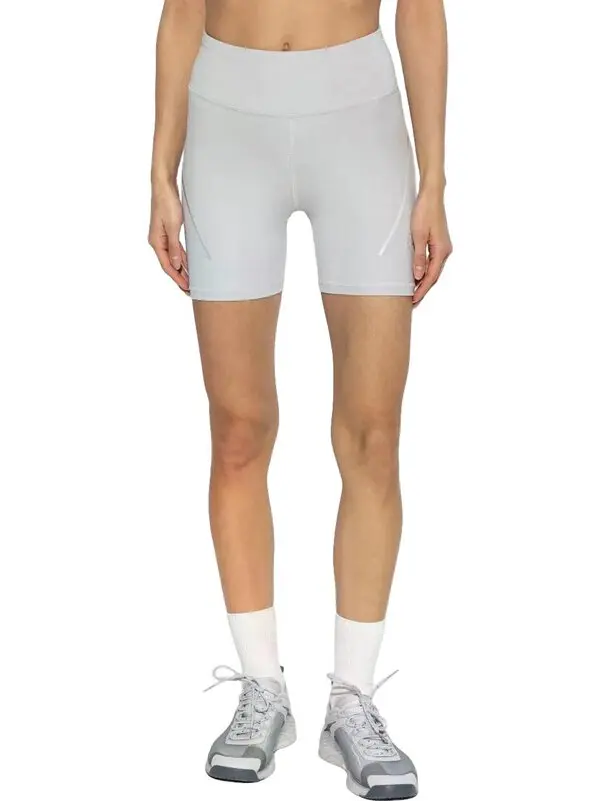 Adidas By Stella McCartney Logo-detail Running Leggings Shorts - Grey