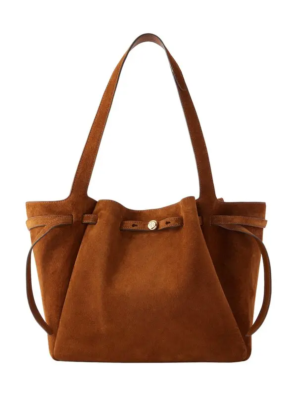 Tory Burch Romy Suede Tote Bag - Brown