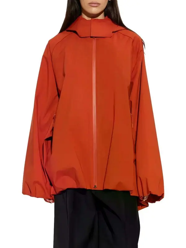 Lacoste Zip Hoodie Coat - Orange