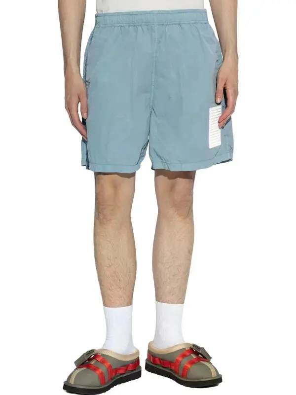 Stone Island Logo-detail Swim Shorts - Blue