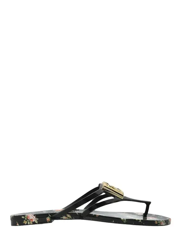 Dolce & Gabbana Logo Flip-flops - Black