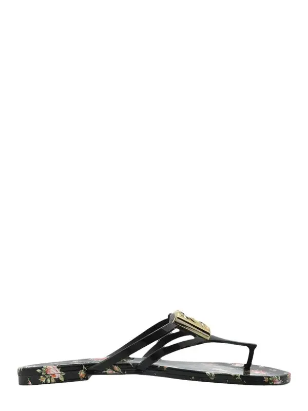 Dolce & Gabbana Logo Flip-flops - Black