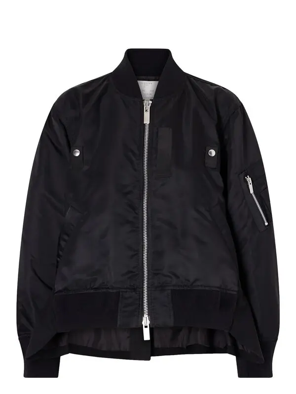 Sacai Padded Twill Bomber Jacket - Black