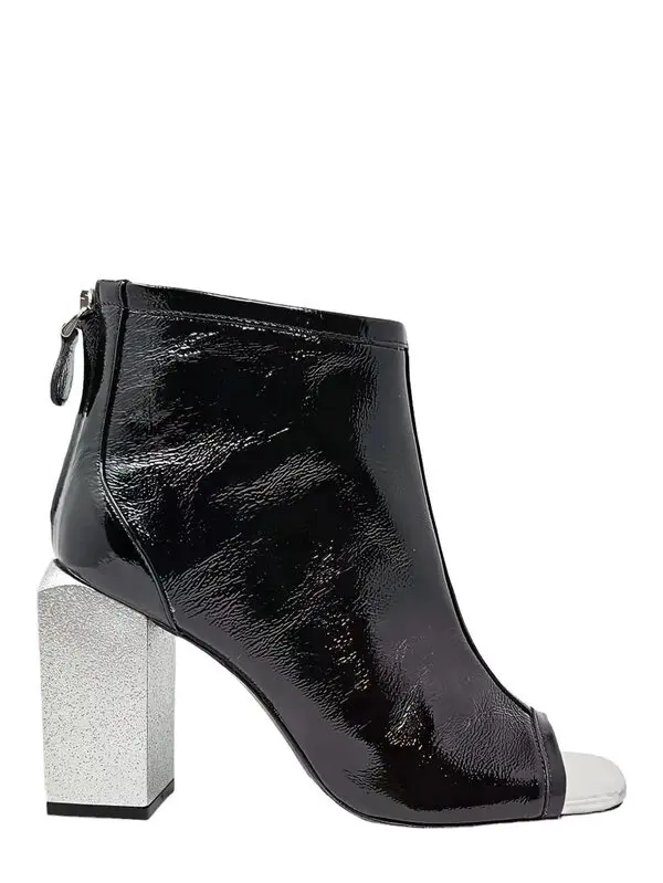 MADISON.MAISON Fatima Open-toe Ankle Boots - Black