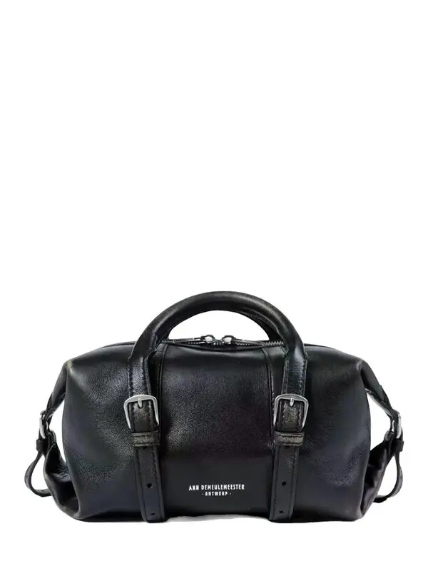 ANN DEMEULEMEESTER Small Leather Tote Bag - Black