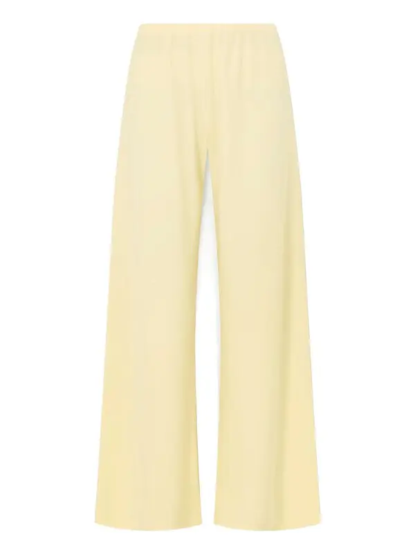 LA LIGNE Colby Recycled-crepe Wide-leg Pants - Pastel Yellow