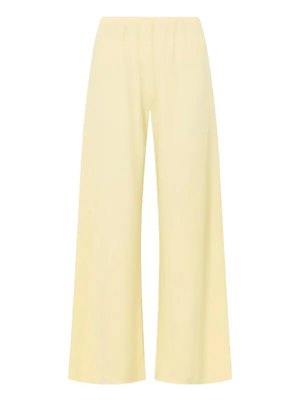 LA LIGNE Colby Recycled-crepe Wide-leg Pants - Yellow