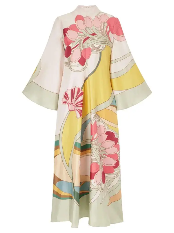 La DoubleJ Floral-print Silk Maxi Dress - Multi