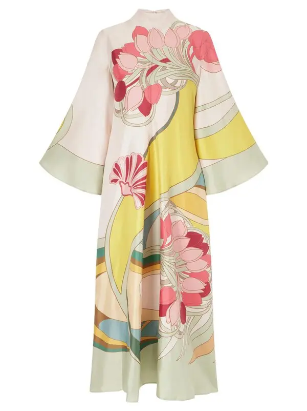 La DoubleJ Floral-print Silk Maxi Dress - Multi