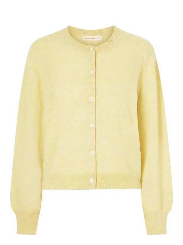Daughter Enya Cashmere And Cotton-blend Cardigan - Yellow