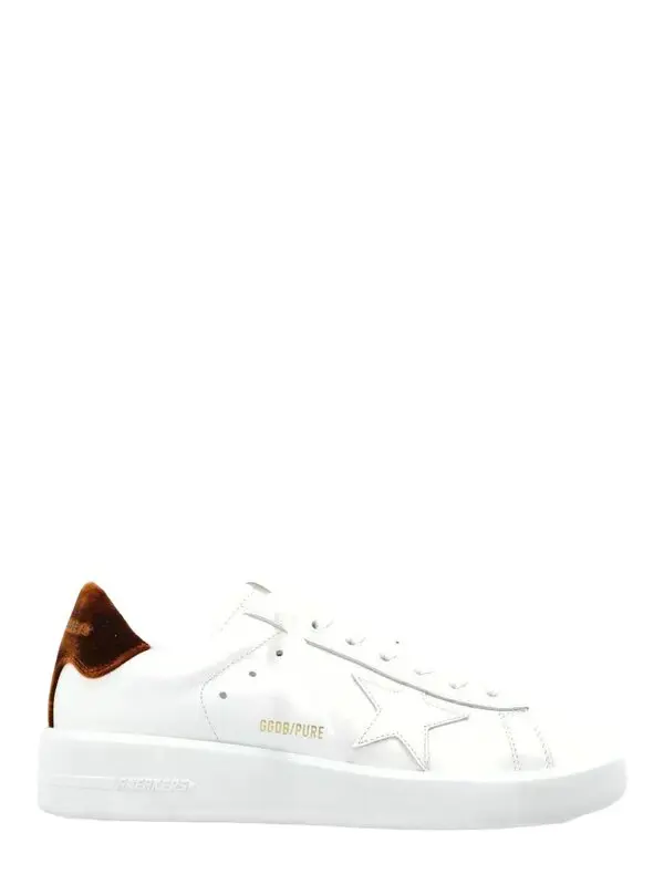 GOLDEN GOOSE Purestar Appliqué-detail Leather Sneakers - White