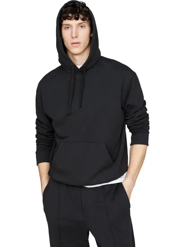 ATM Anthony Thomas Melillo French Terry Pullover Hoodie - Black